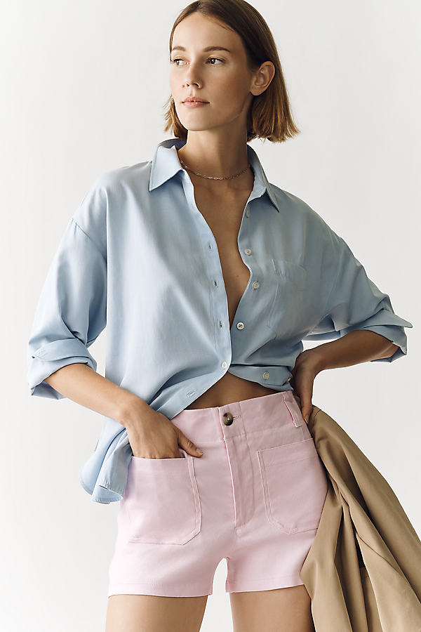 MAEVE Maeve Colette Linen Stretch High-Rise Shorts